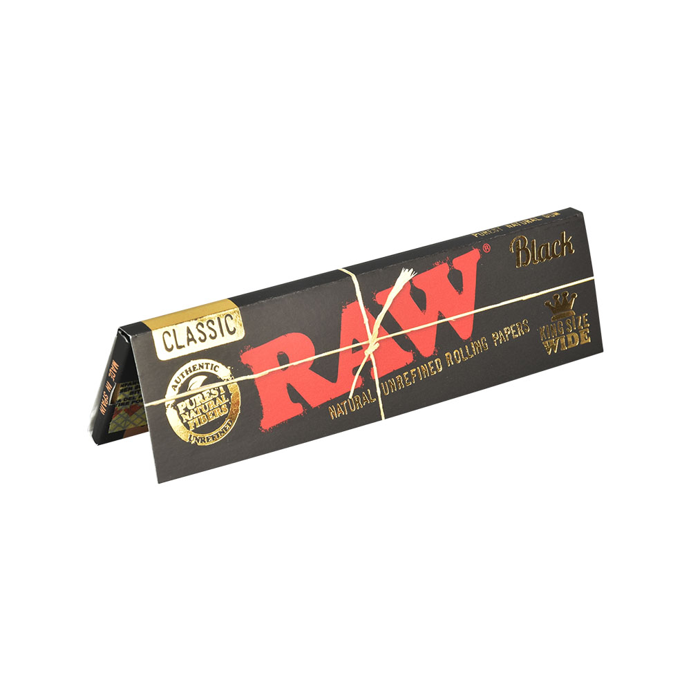 RAW - Black King Size Wide Rolling Papers – JimBuddy's